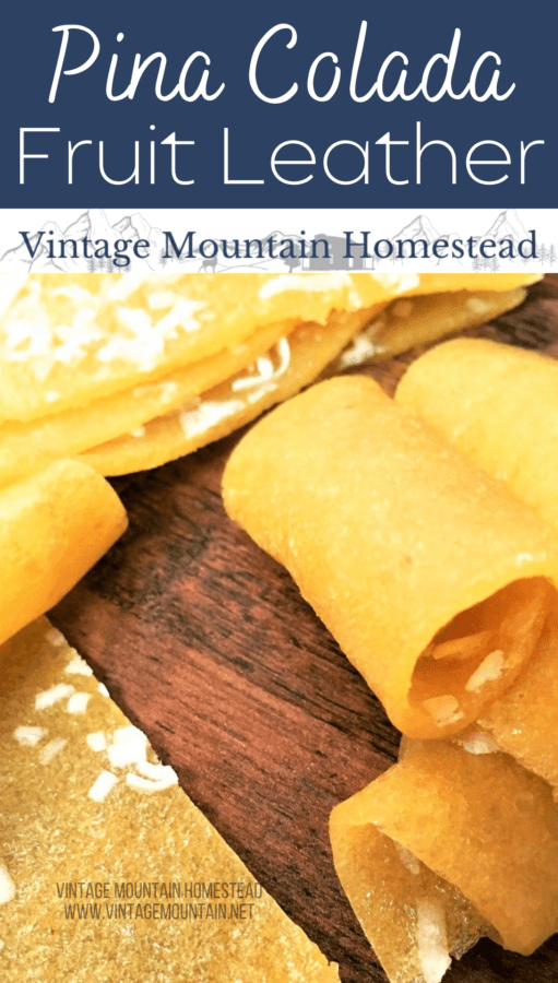 Pina Colada Fruit Leather ⋆ Vintage Mountain Homestead